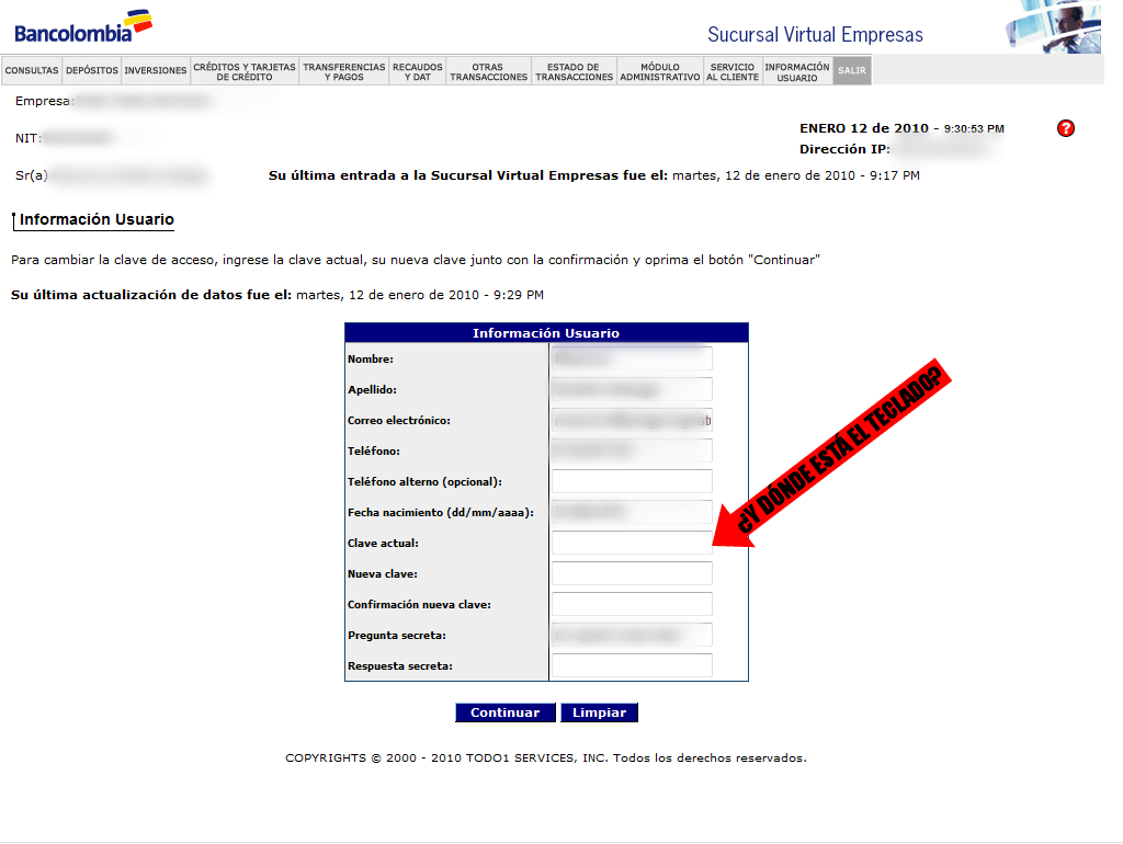 ¿por qué la Sucursal Virtual de Bancolombia apesta? – mga/blog